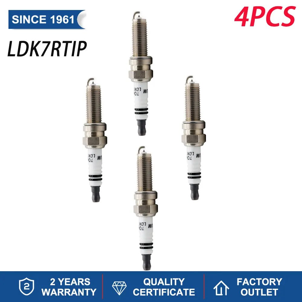 4-8PCS Иридиевые платиновые свечи зажигания Torch LDK7RTIP Replace for LKR7BIX-P 4 pieces LDK7RTIP