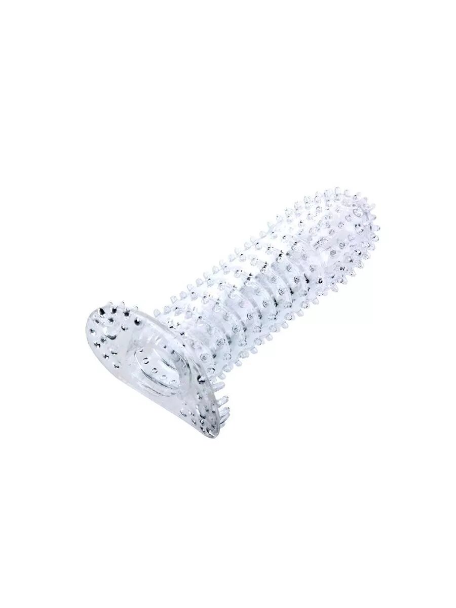 Прозрачная насадка на фаллос с закрытой головкой - 14 см.