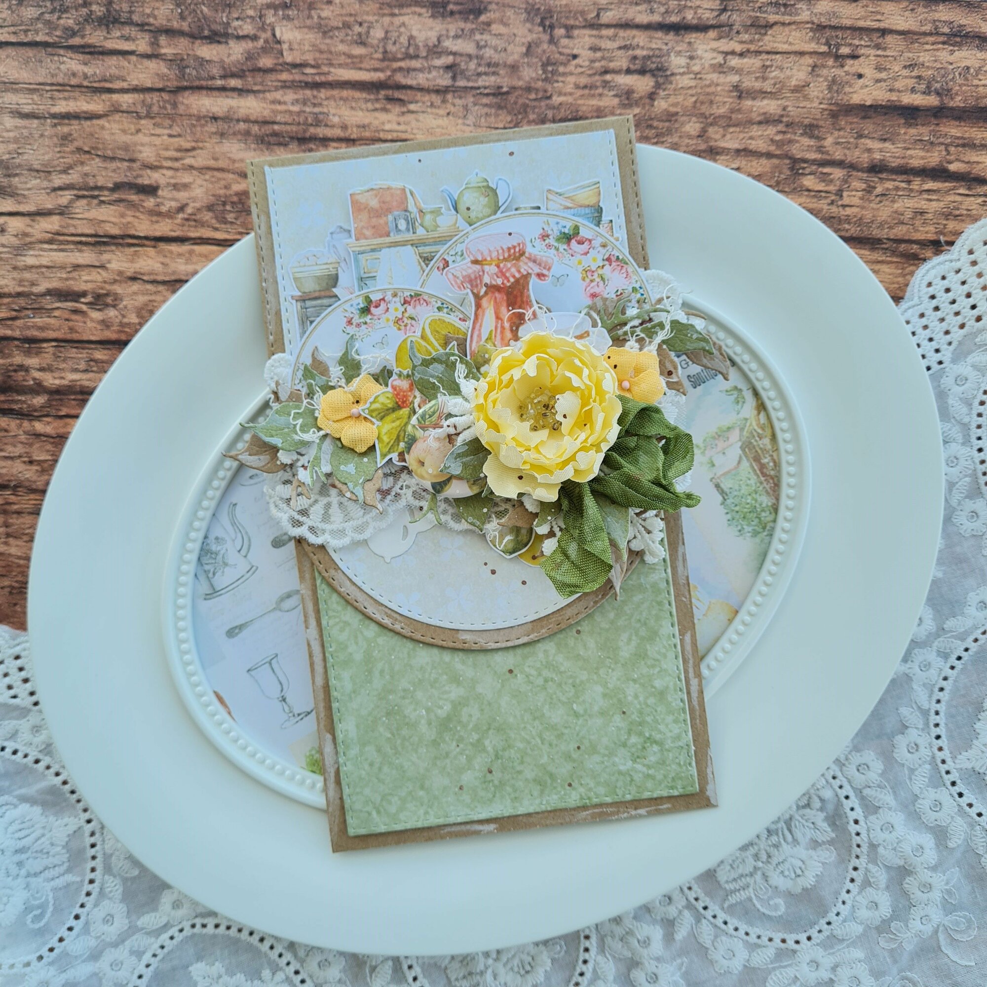 Скрапбукинг конверт для денег ручной работы 18 х 10 см