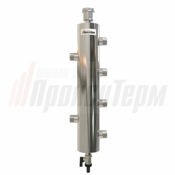 Гидрострелка на 2 выхода до 60 кВт, 1" НР, нержавейка, AISI 304, ПроксиТерм, GS 25-2