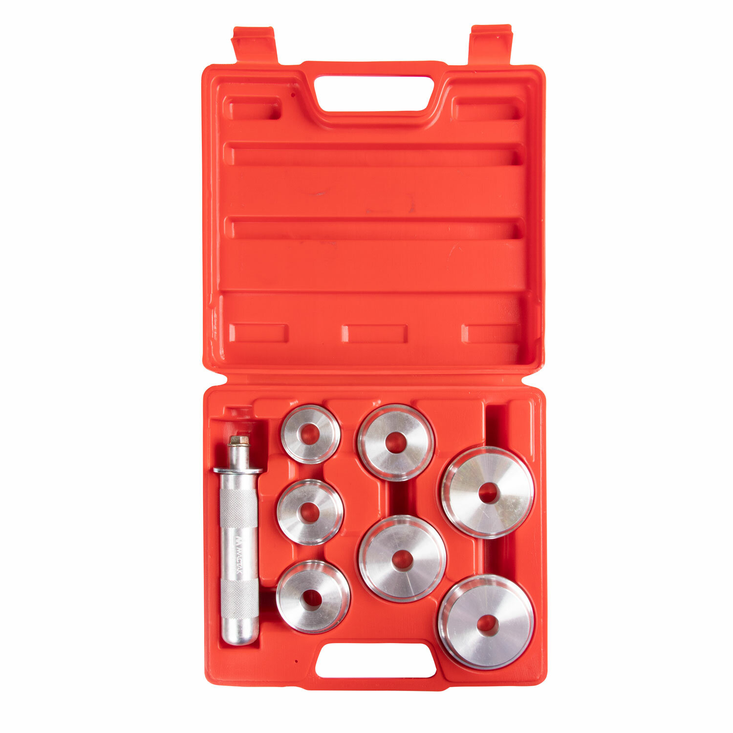 Набор оправок алюминиевых для подшипников, 40-65 мм, кейс, 8 предметов мастак 100-20008C