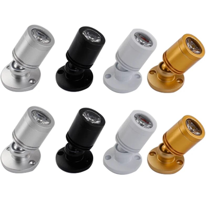 4 штуки светодиодных прожекторов Мини светодиодные потолочные светодиоды 1Вт 3Вт AC85-265В Настенно-приборные лампы для шкафов, прилавков, витрин