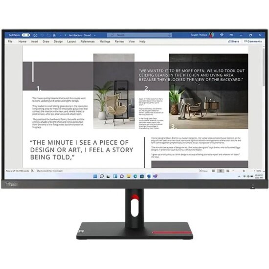 Монитор Lenovo ThinkVision S27i-30 27" черный