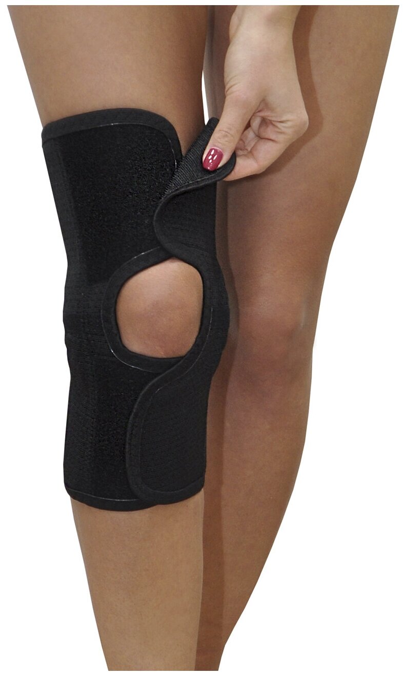 Бандаж коленный Крейт F-517, 2 размер, черный, универсальный