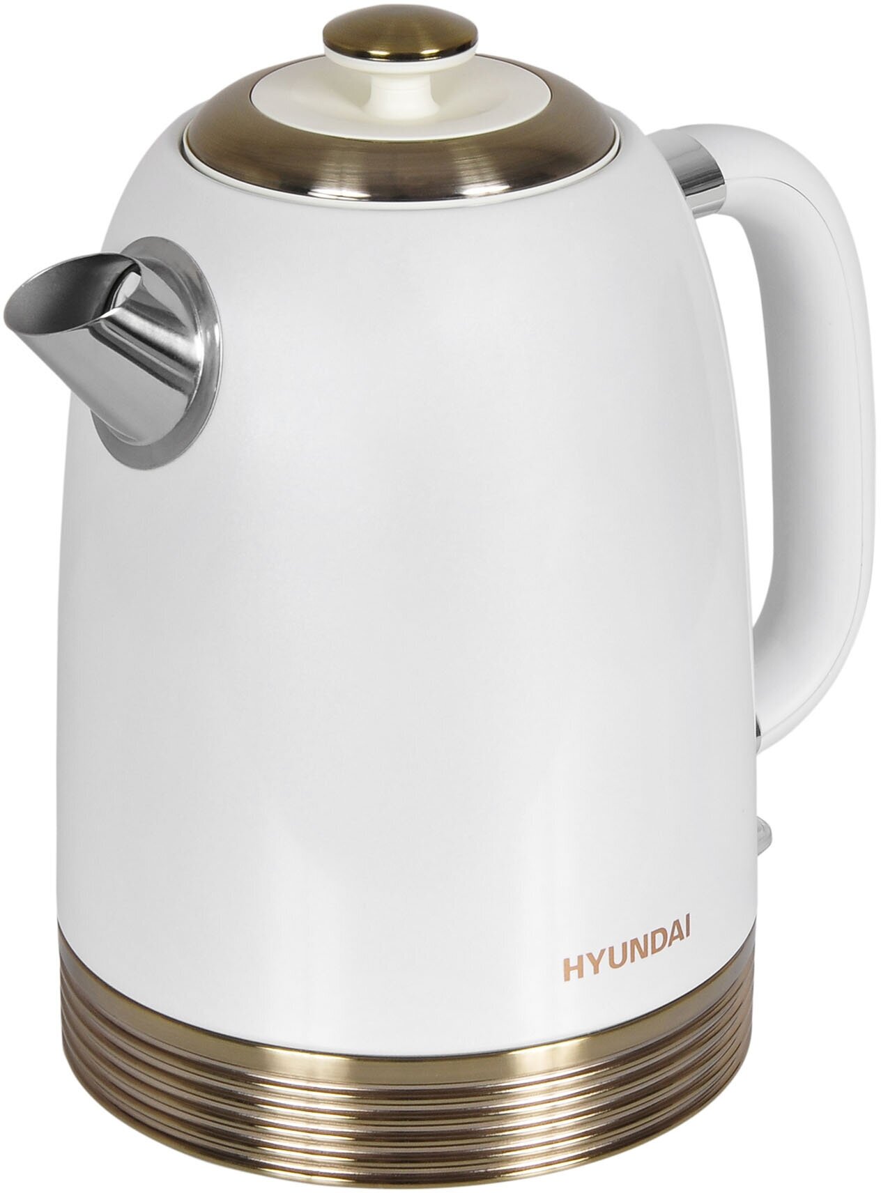 Чайник Hyundai HYK-S4500 1.7л. 2200Вт жемчужный/золотистый (нержавеющая сталь/пластик)