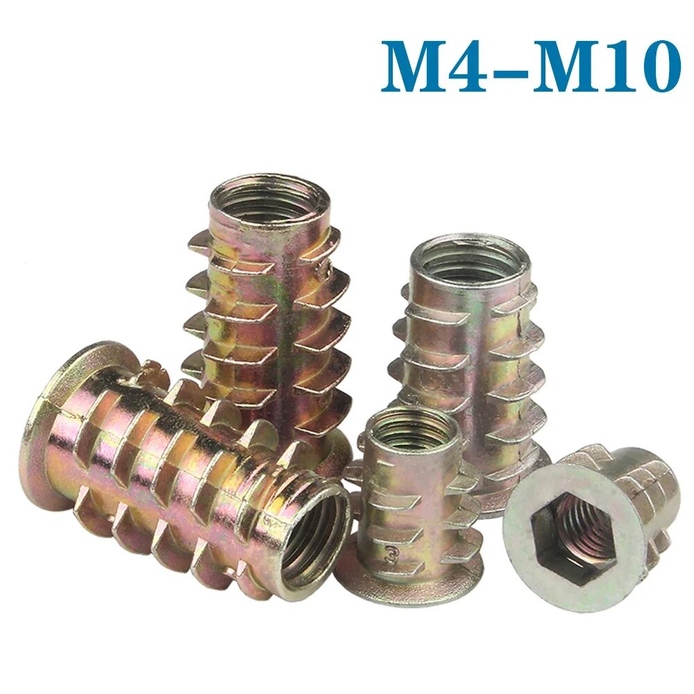 Мебельные гайки из цинкового сплава M4 M5 M6 M8 M10 M6x8 (10pcs)