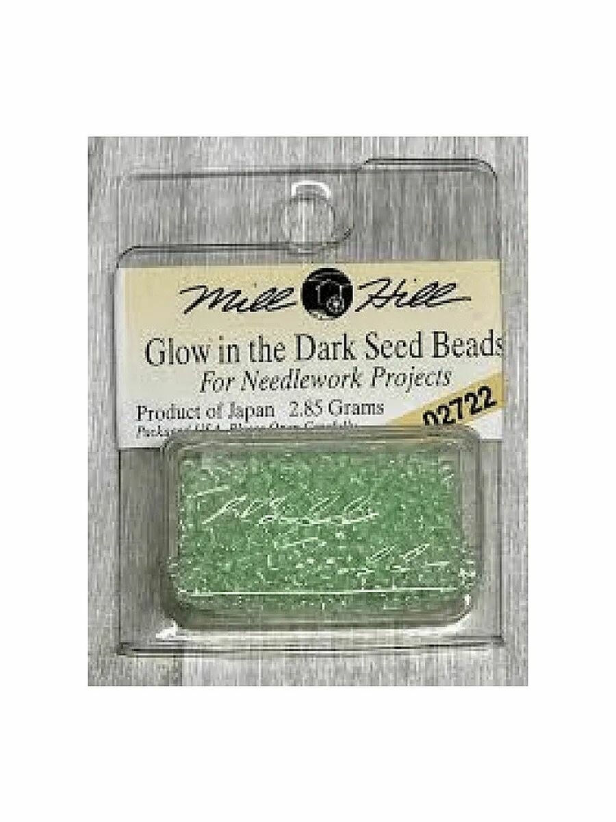Стеклянный бисер Mill Hill Glow in the dark Seed Beads 2.85 г, цвет: 02722