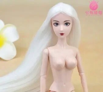 Китайская кукла Синьи голова белая пластиковая KD12 long hair