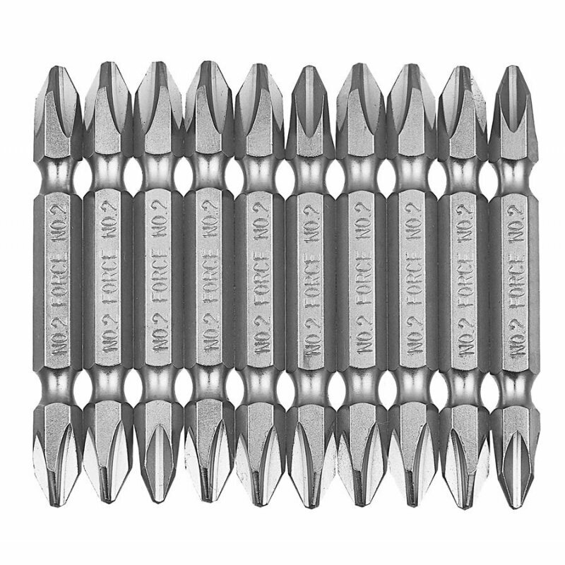Набор вставок крестовых PH2 длина 65мм, 10 штук F-2101L