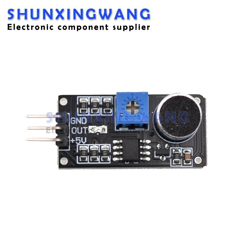 Модуль датчика звука, 3-контактный датчик обнаружения звука, усилитель LM393, электретный микрофон, комплект «сделай сам»
