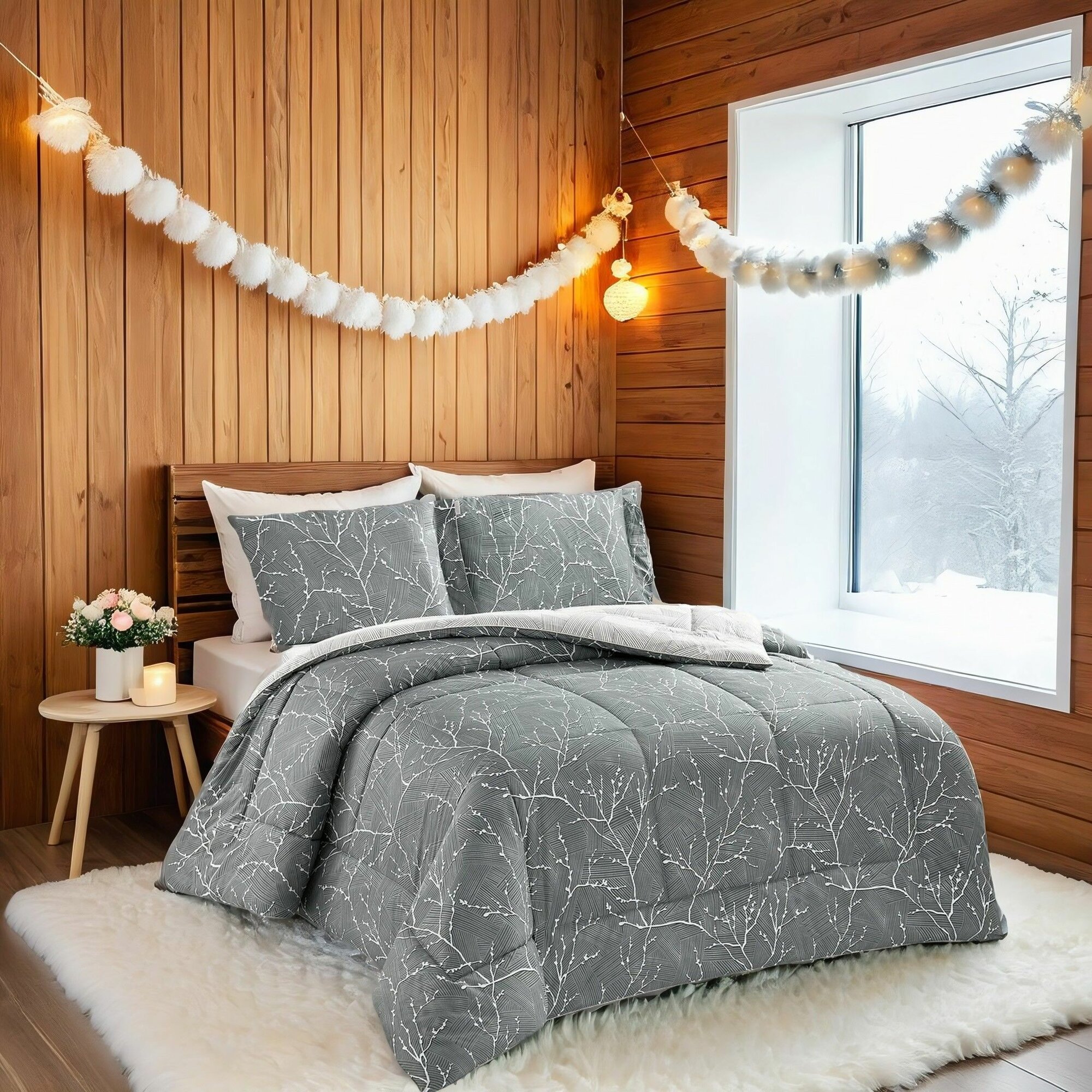 Постельное белье 2 спальное Cleo Notte Bianca комплект с одеялом 180x210 сатин хлопок