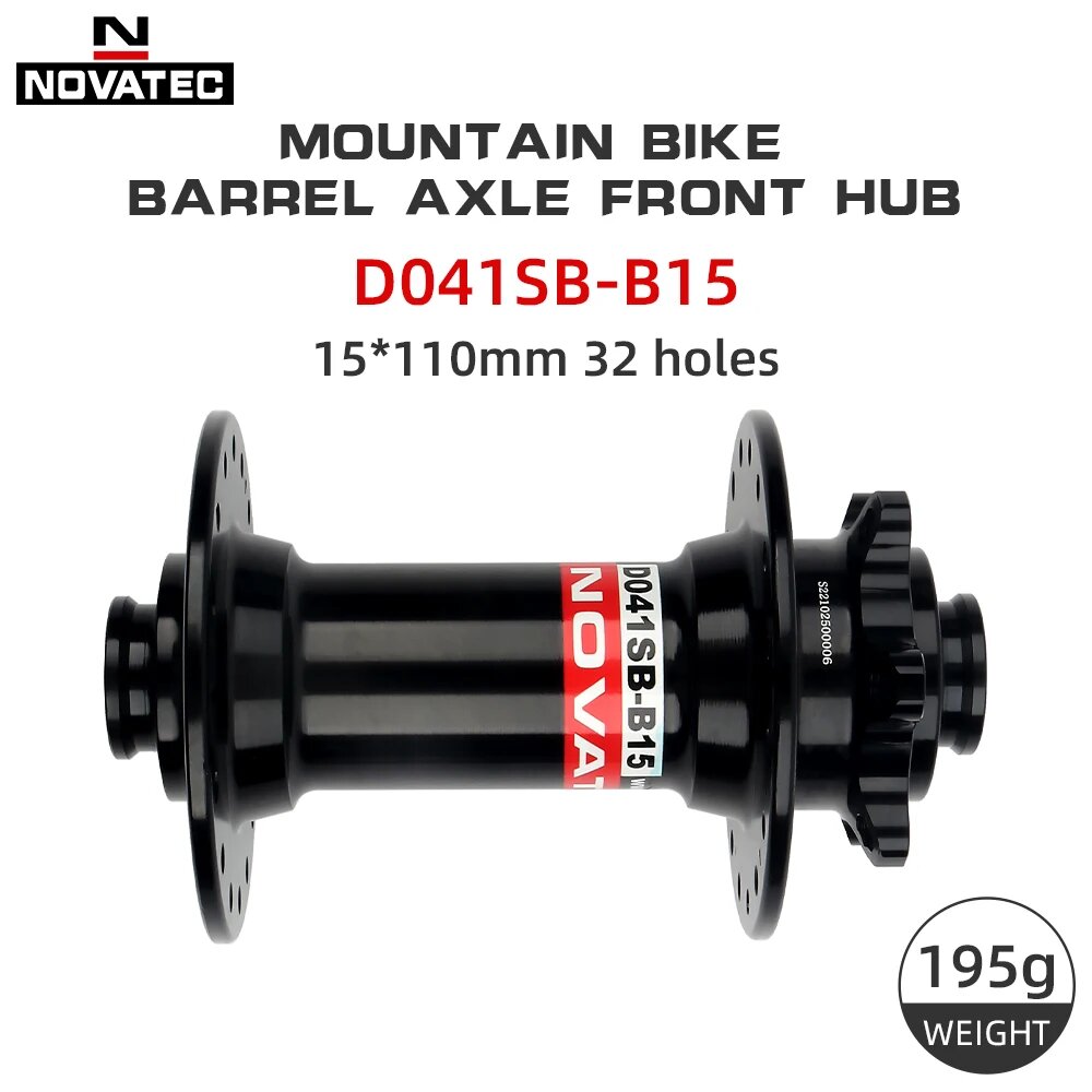 Новатек D041SB-15/D041SB-B15 передняя втулка MTB 32 отверстия 15x110mm boost