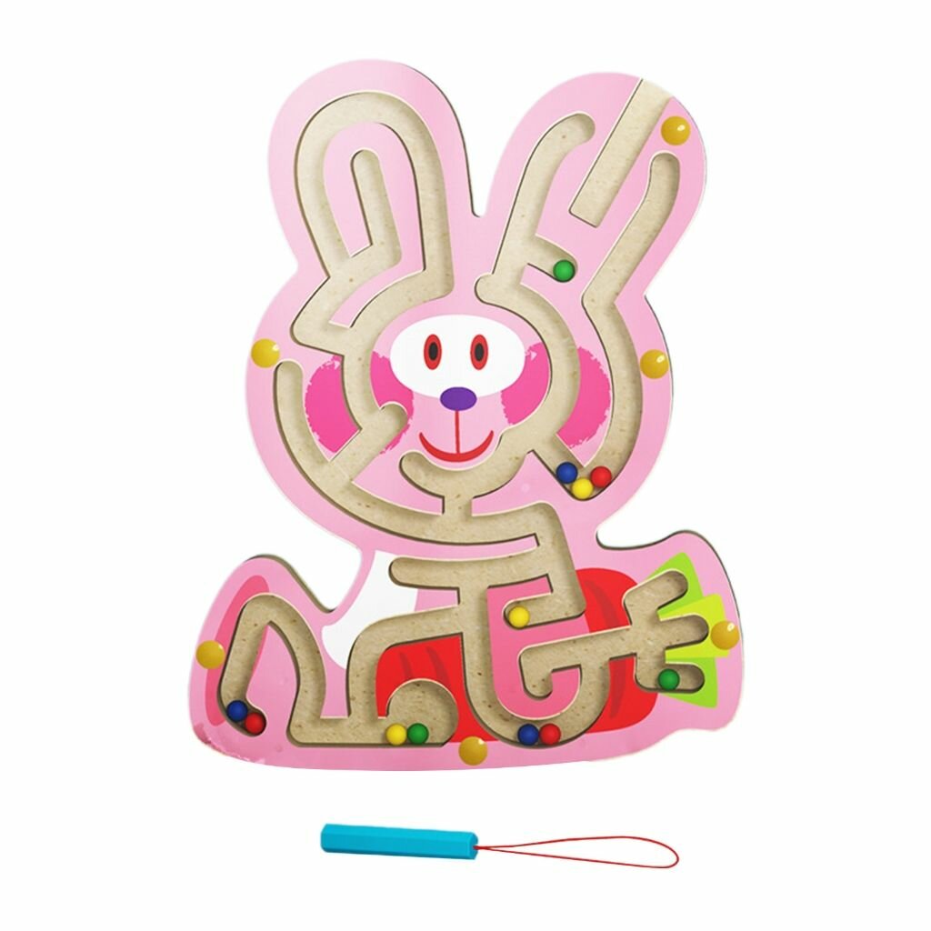 Портативный магнитный лабиринт с животными-головоломками для детей, развивающая игрушка раннего обучения, мультяшные ходячие бусины,