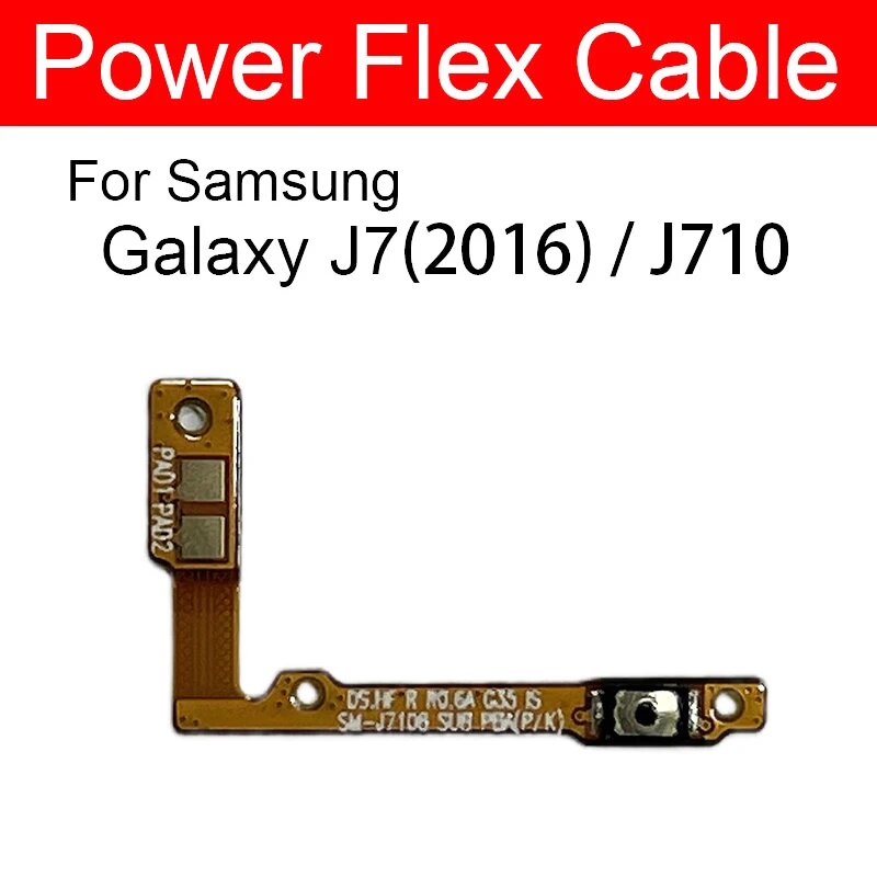 Гибкий кабель FPC для Samsung Galaxy J7(2016) SM-J7108 J7108 J710F запасные части для телефона с боковым ключом