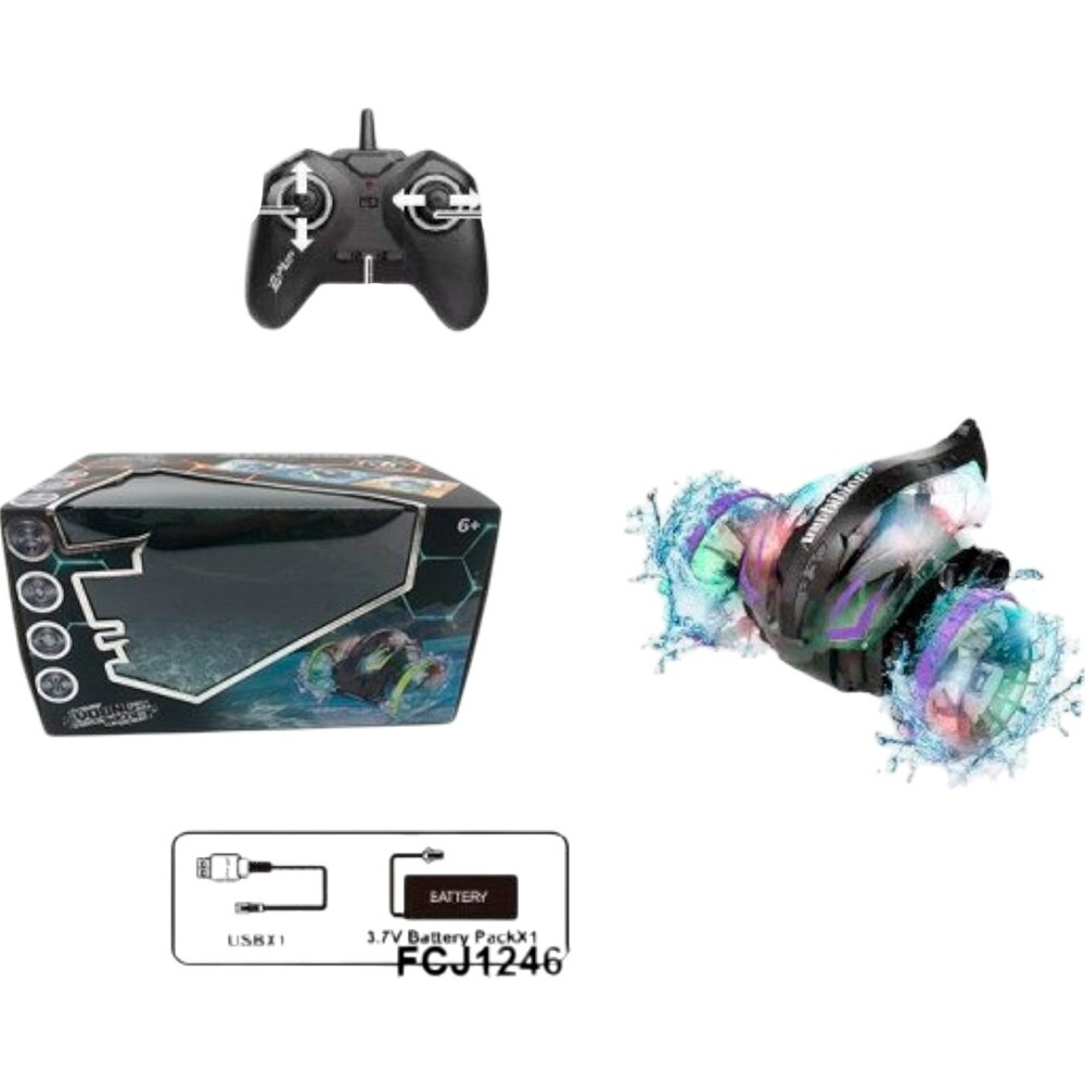 Машина на радиоуправлении Young Racer Амфибия фиолетовый на аккумуляторе, в коробке (FCJ1246360)