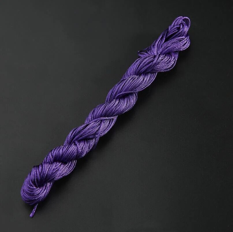 Полиэстер плетеная нефритовая нить для рукоделия 24 м Фиолетовый, dark purple
