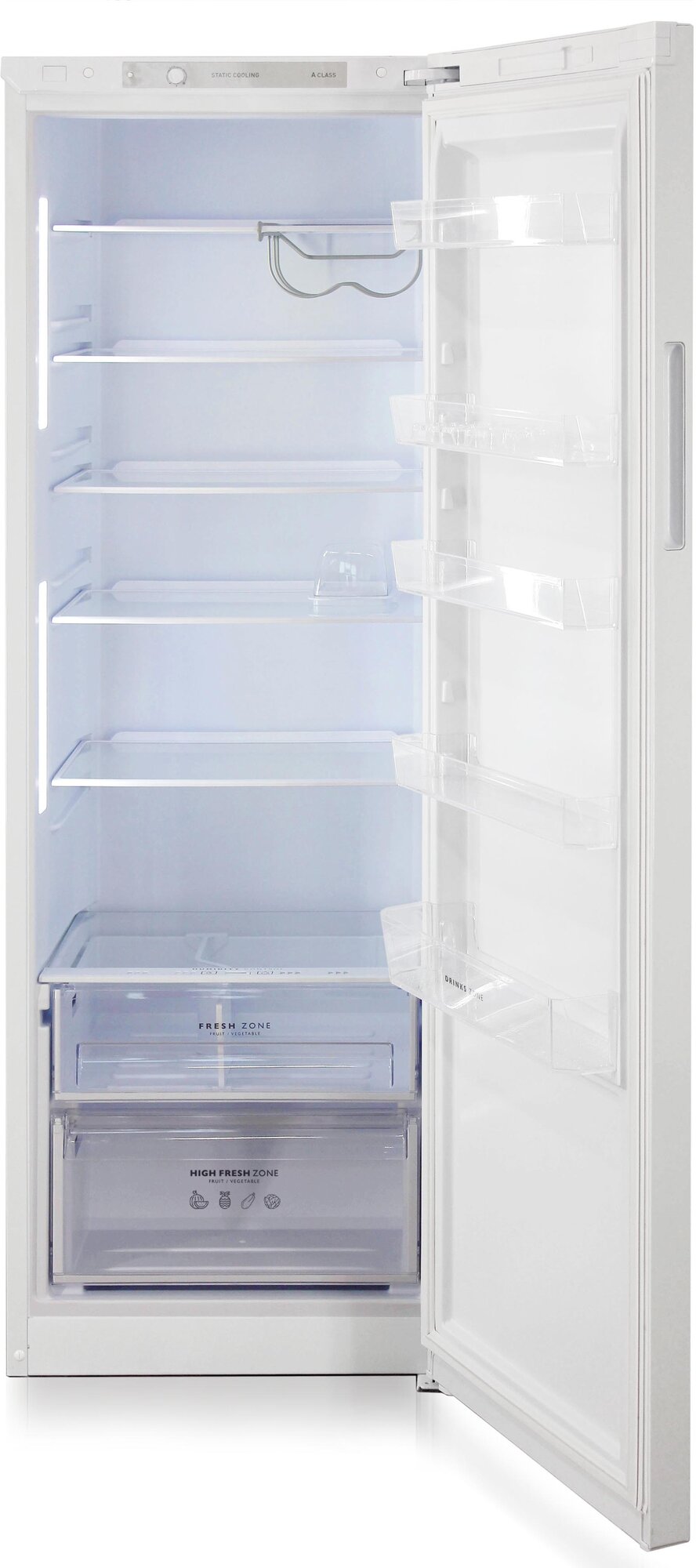 Холодильник Бирюса Б-6143, однокамерный, белый, система контроля влажности, 370 л