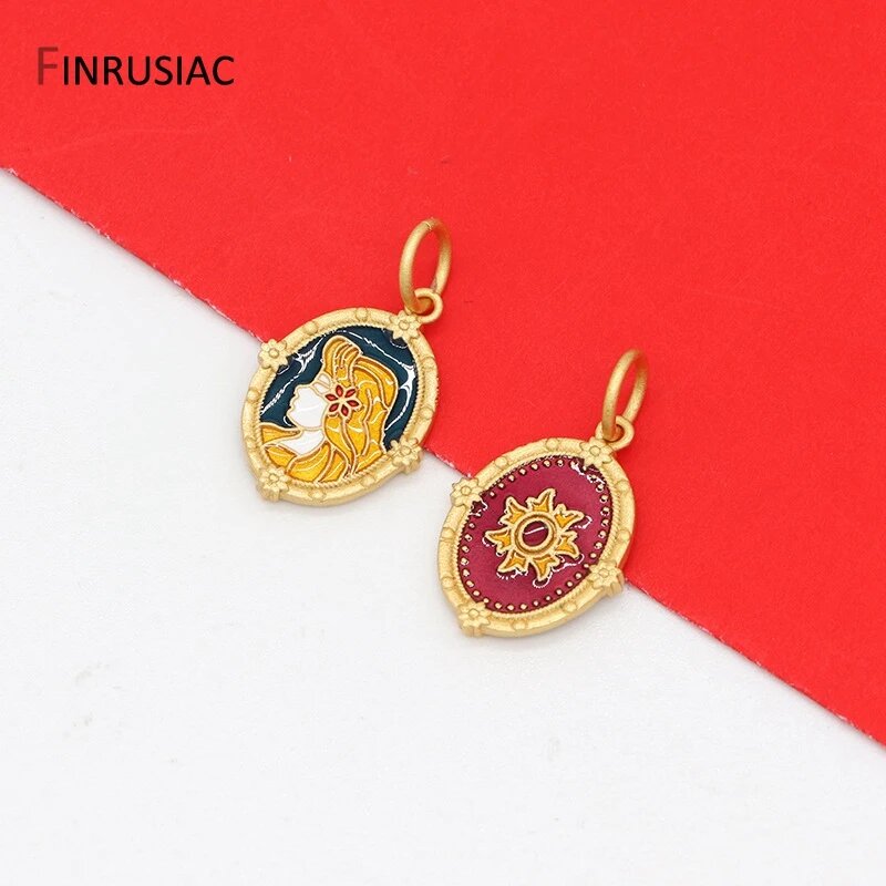 Золотая подвеска FINRUSIAC, снежно-белая gold plated