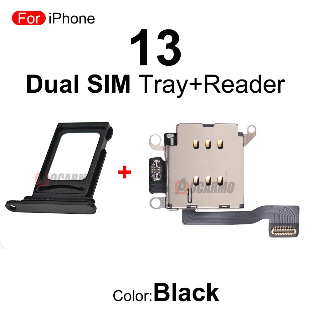 Комплект из 1 шт./лот: Держатель для двух SIM-карт и гибкий кабель считывателя для Black--Dual