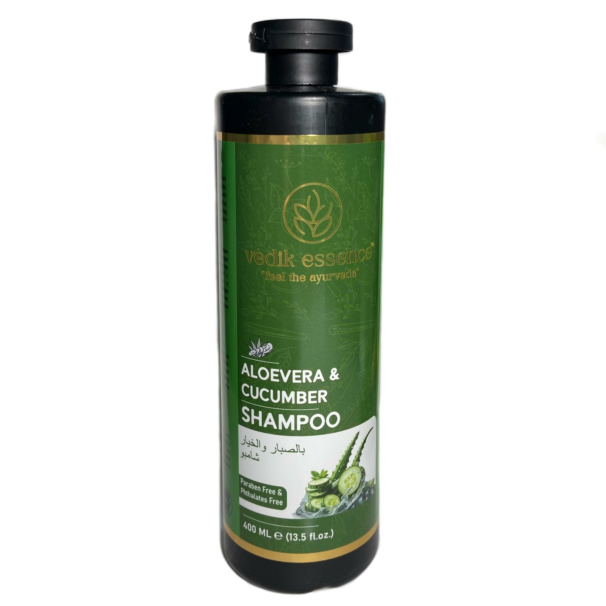 ALOE VERA & CUCUMBER Shampoo, Vedik Essence (Шампунь алое вера И огурец для смягчения и увлажнения волос, Ведик Эссенс), 400 мл.