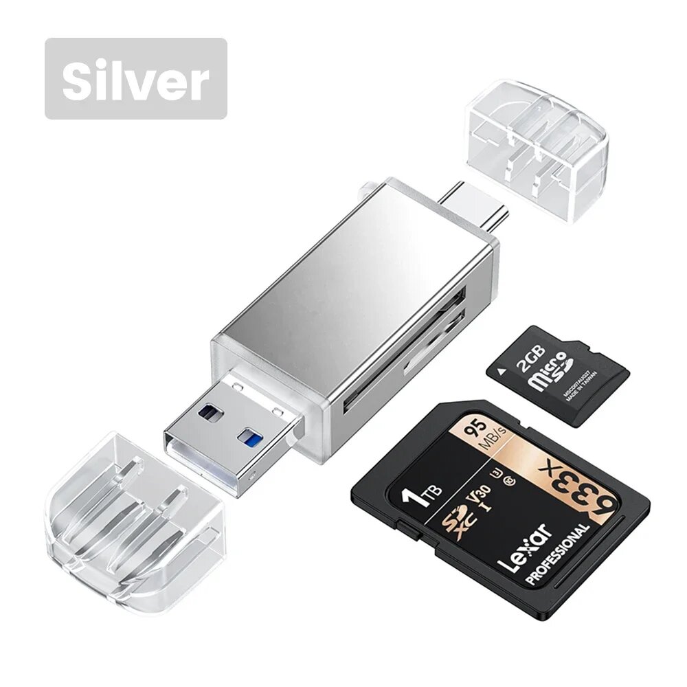 Устройство чтения карт USB2.0 и USB C к SD Micro SD TF Адаптер для чтения карт для ПК Аксессуары для ноутбуков Устройство чтения карт памяти Адаптер SD-карты