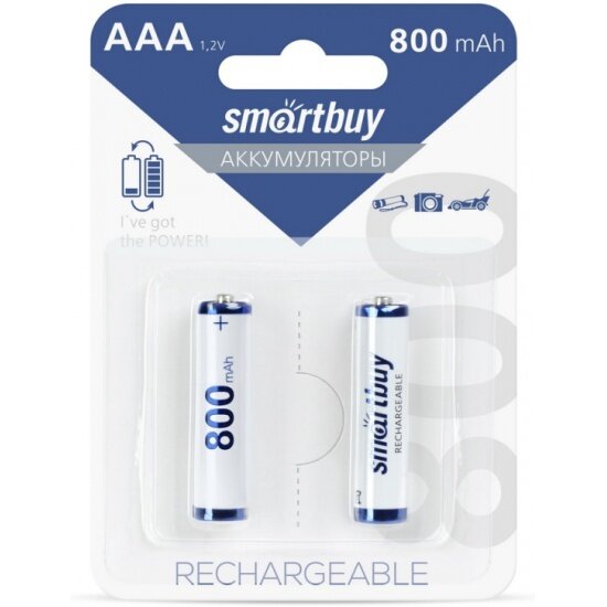 AAA - SmartBuy R03 NiMh 800 mAh SBBR-3A02BL800 (2 штуки)