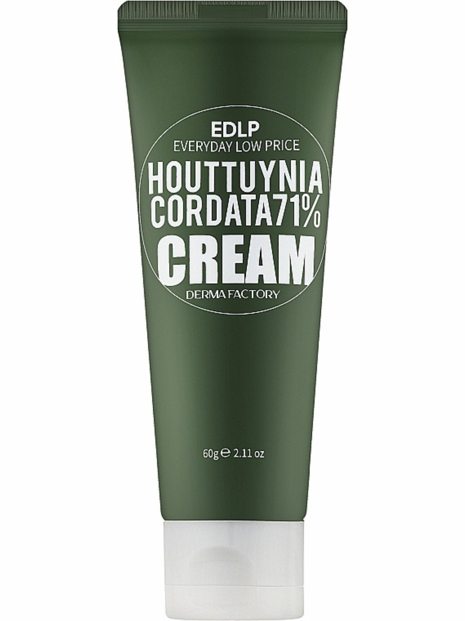 Derma Factory Увлажняющий крем для лица с экстрактом цветка хауттюйни Houttuynia Cordata 71% Cream 60 мл.