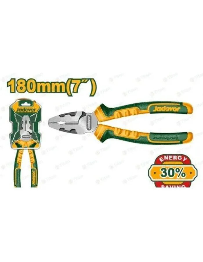Плоскогубцы (пассатижи) комбинированные с увеличенным рычагом 7"/180 мм JADEVER