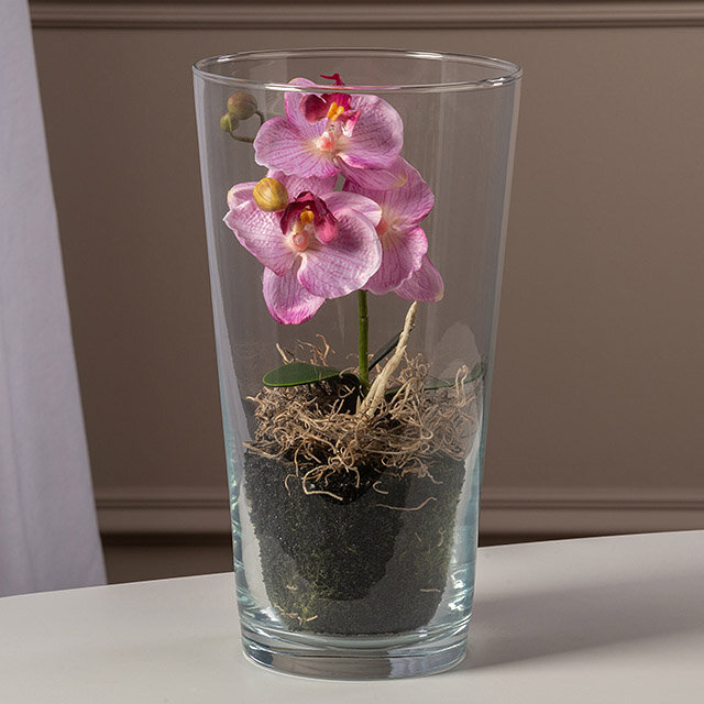 Искусственный цветок в кашпо Орхидея Royal Rosea 30 см, Edelman, 1044685