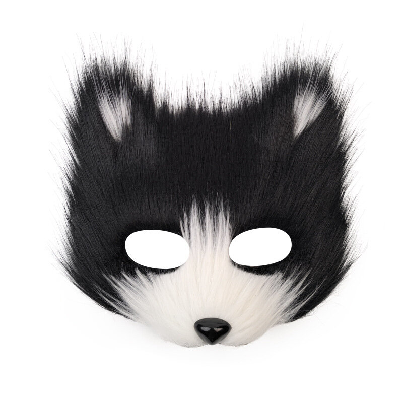 Набор масок лисы "Хэллоуин", черно-белые, ручная работа