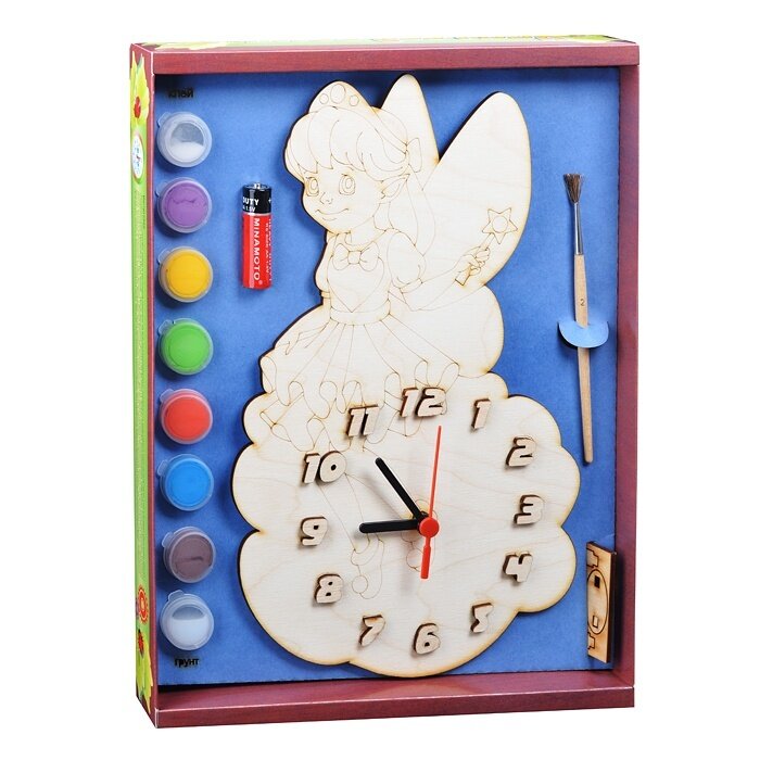 Часы под роспись Нескучные игры "Фея" с красками (7815/20ДНИ)