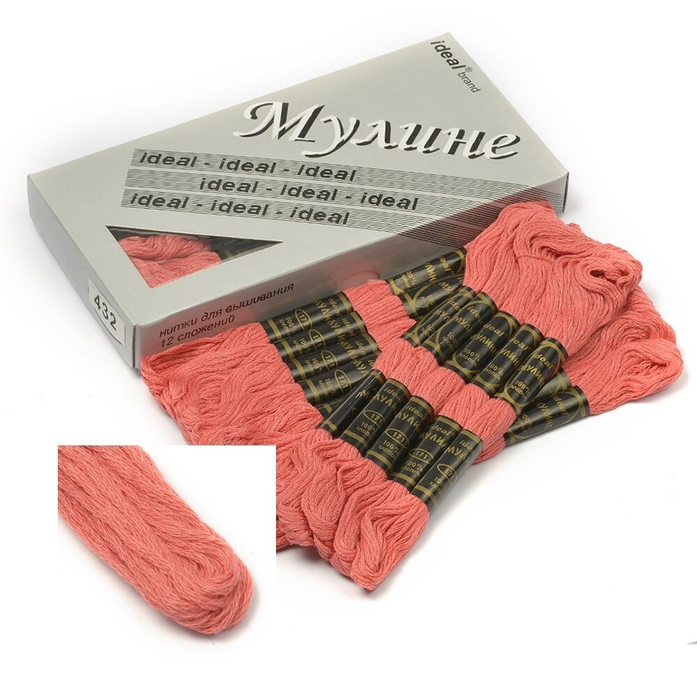 Нитки мулине IDEAL 100% хлопок, 24х8 м, цвет 171 (МУЛ. ТВ. IDEAL.171)