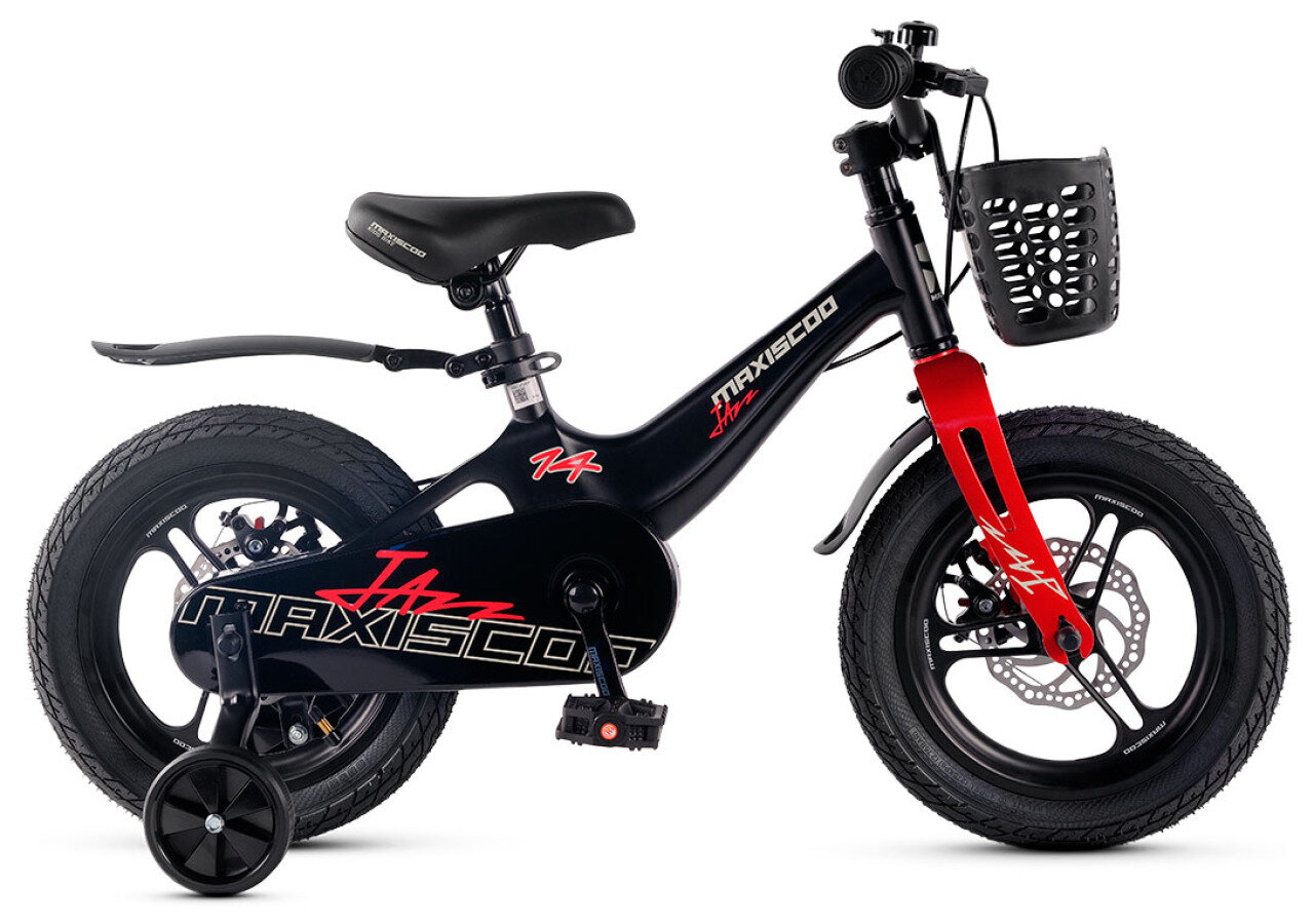 Детский велосипед Maxiscoo Jazz Pro 14' (2025) 14 Черный (90-110 см)