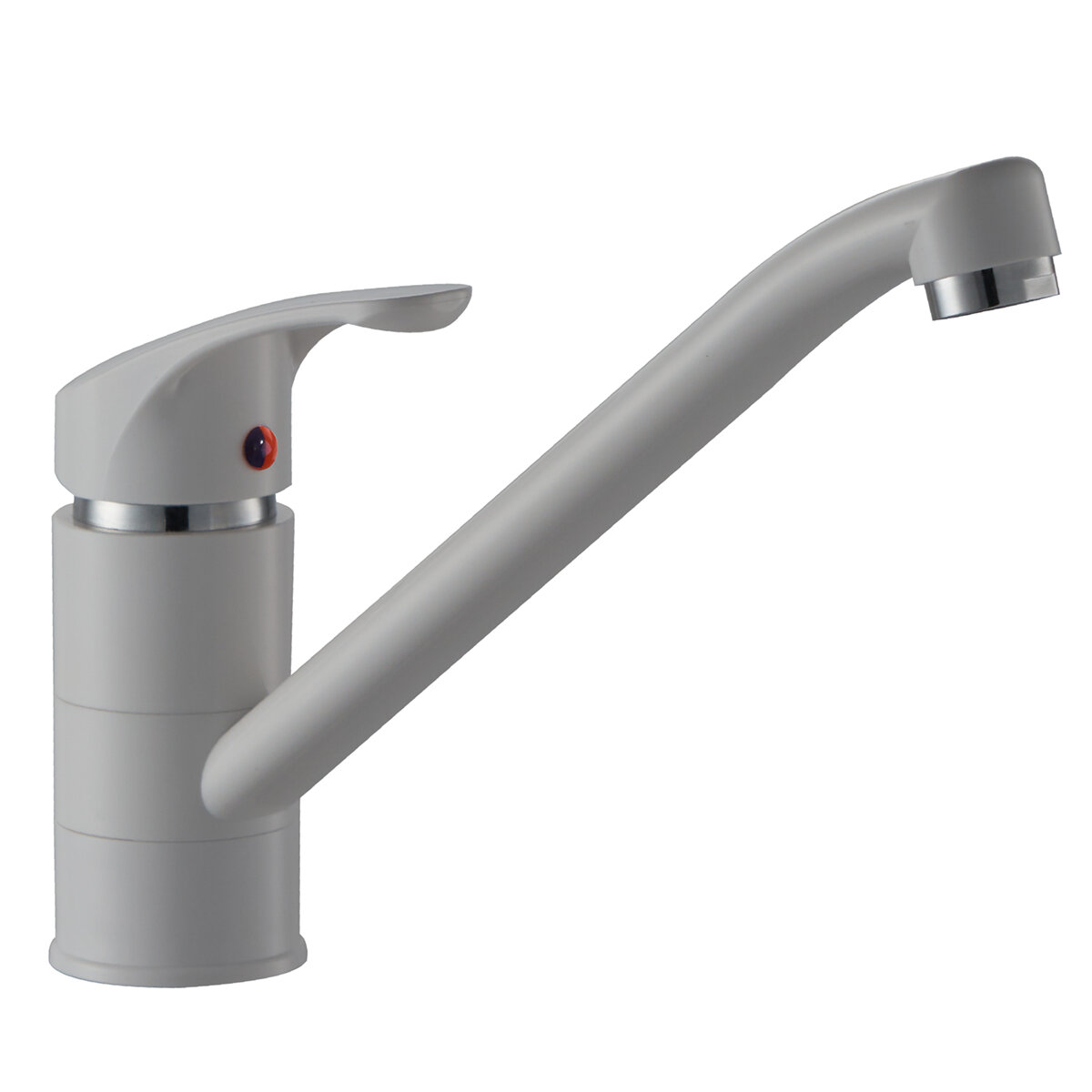 Смеситель для кухни "PLStart" PL4515-8, композитный материал, цвет: белый/хром