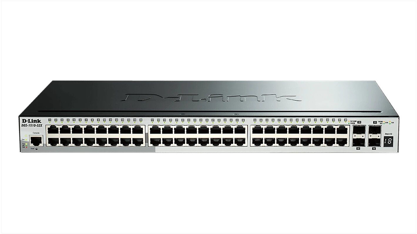Коммутатор без коробки D-Link DGS-1510-52XMP 48х10/100/1000Base-T PoE 4х10GBase-X SFP+