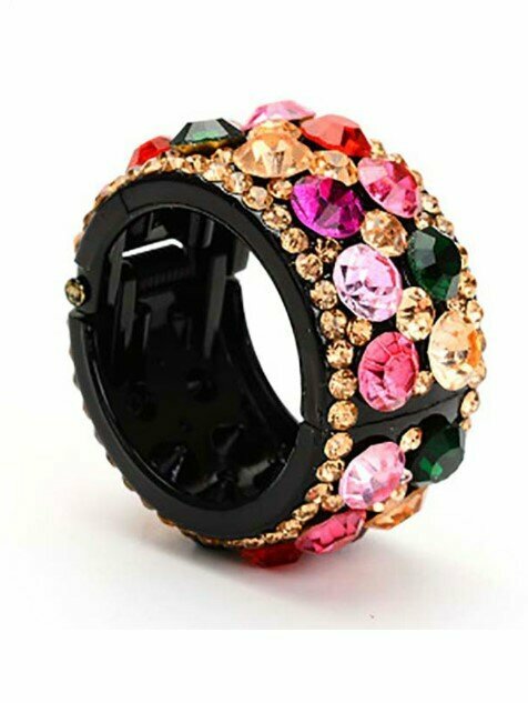 Заколка - зажим мини на хвост, цвет разноцветный