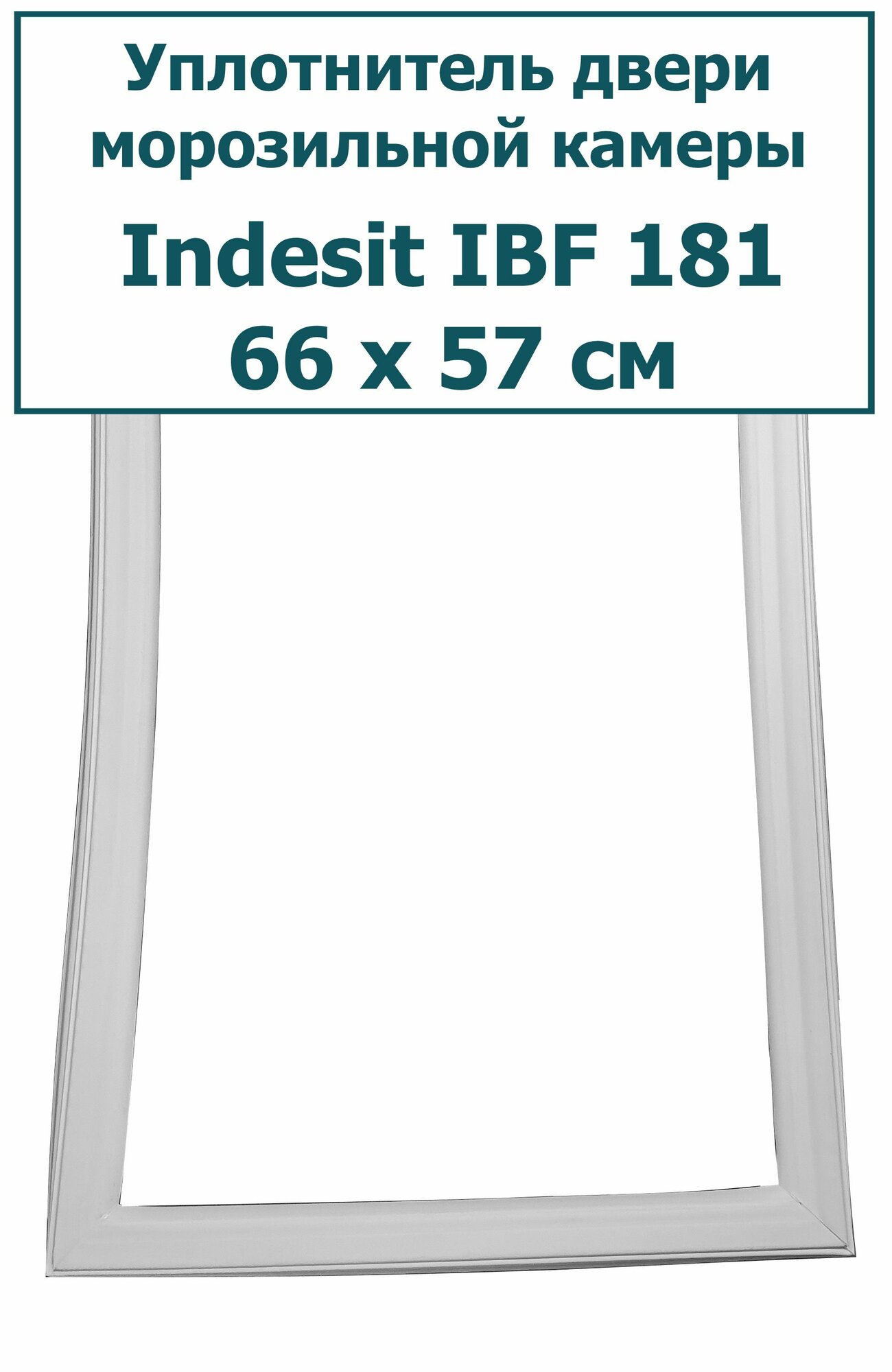 Indesit (Индезит) IBF 181 - уплотнитель (резинка) для двери морозильной камеры холодильника, 66 x 57 см (660 x 570 мм)