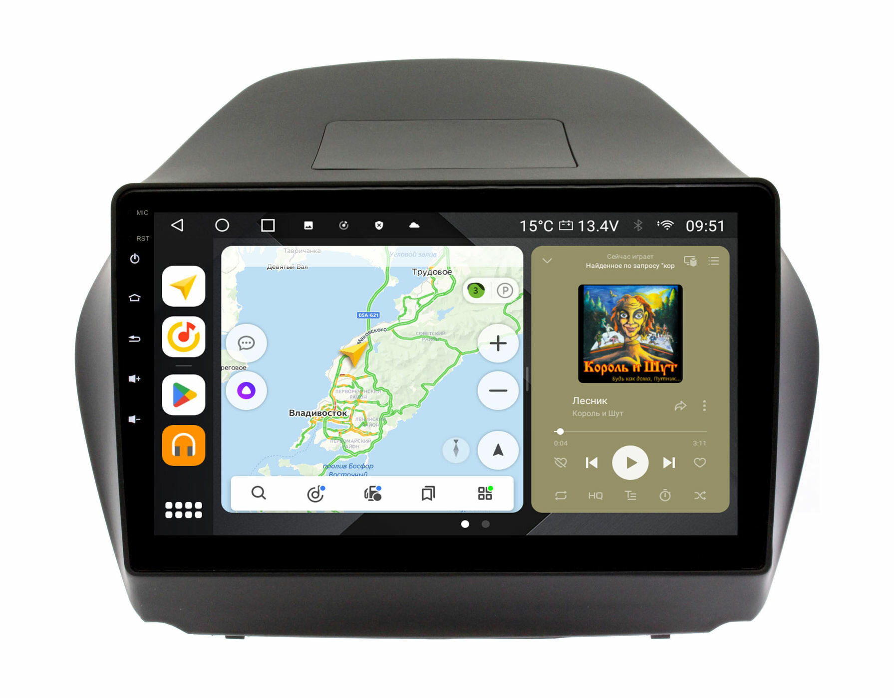 Магнитола Hyundai IX35, Tucson 2009 - 2015 / 10 дюймов, 4/32GB, 8 ядер, DSP, 4G, Android 10 / Wide Media