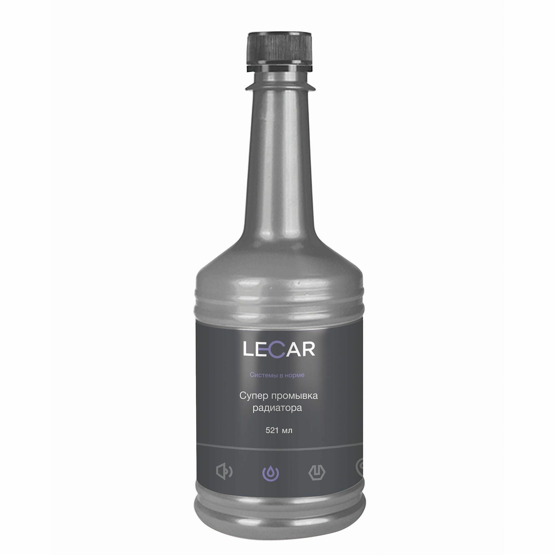 Супер-промывка радиатора LECAR, 521 мл. (флакон)