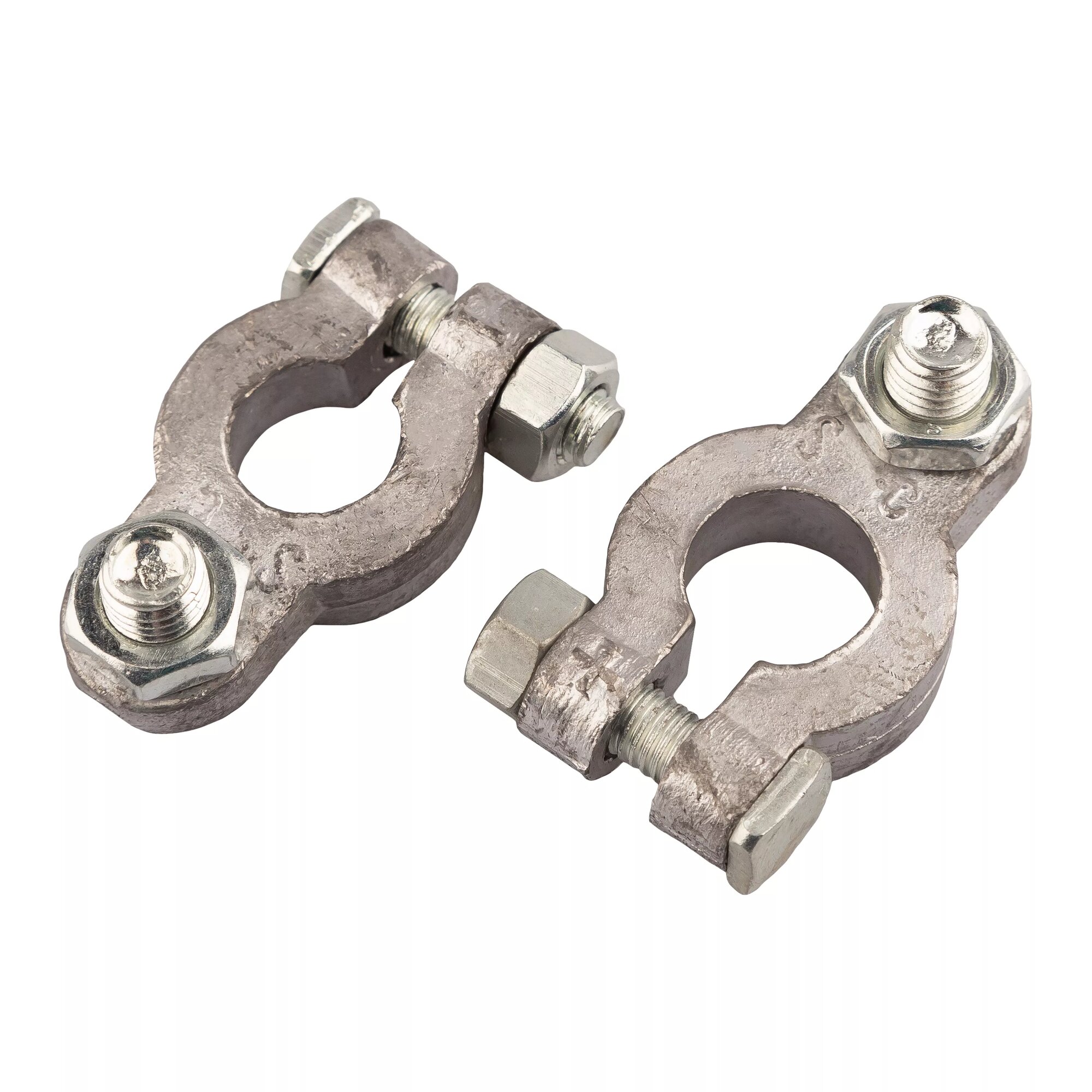 Клемма АКБ WB51 свинцовый сплав (с толстыми стенками, под болт М10 с гайкой) 2шт