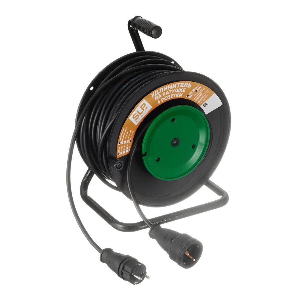 Удлинитель Svet с заземлением 50 м на катушке 3,5 кВт 1 розетка ПВС 3х1,5 кв. мм IP20