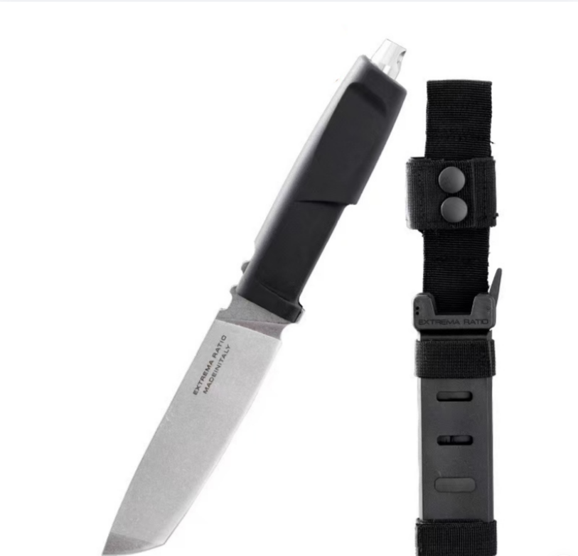 GIANT MAMBA Outdoor Fixed Blade Integrated Tactical Knife N690 Tool material 58-60HRC hardness nylon fiberglass sheath EDC tool