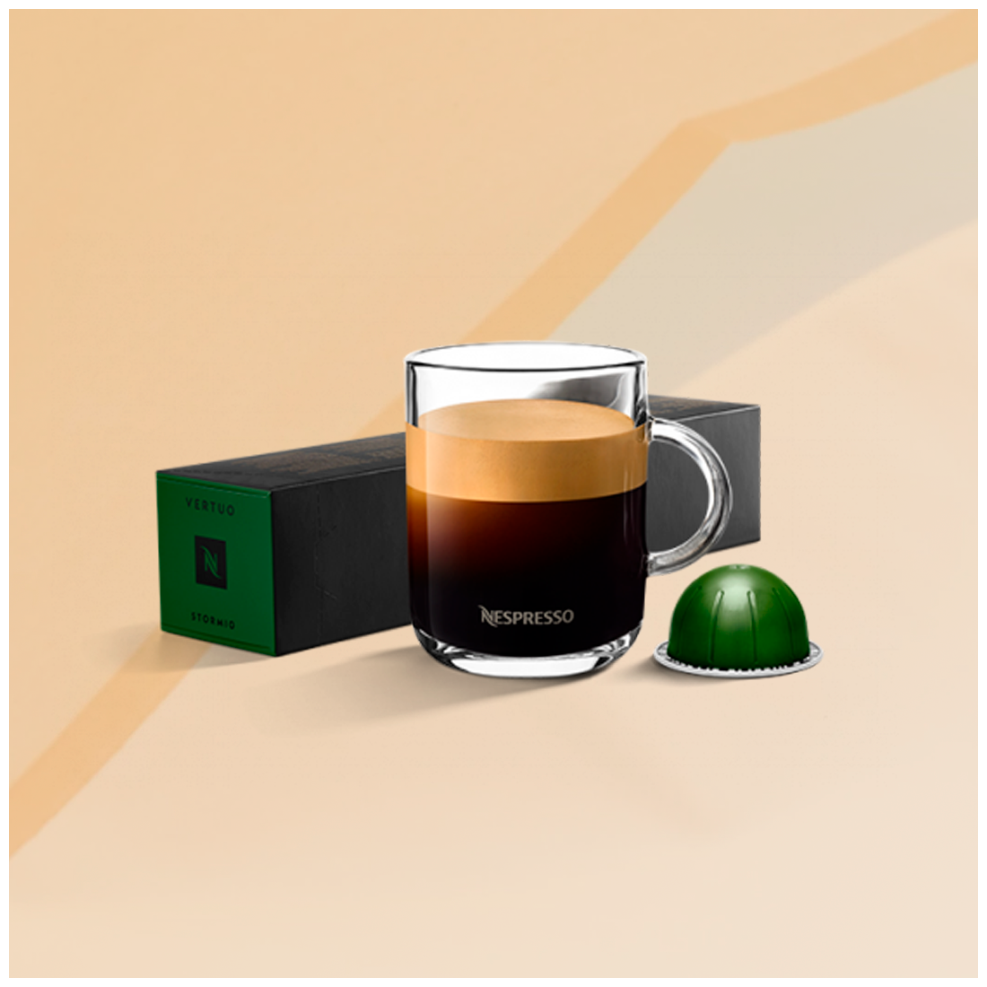 Кофе в капсулах Nespresso Vertuo "Stormio" (230 мл.), 10 штук в упаковке