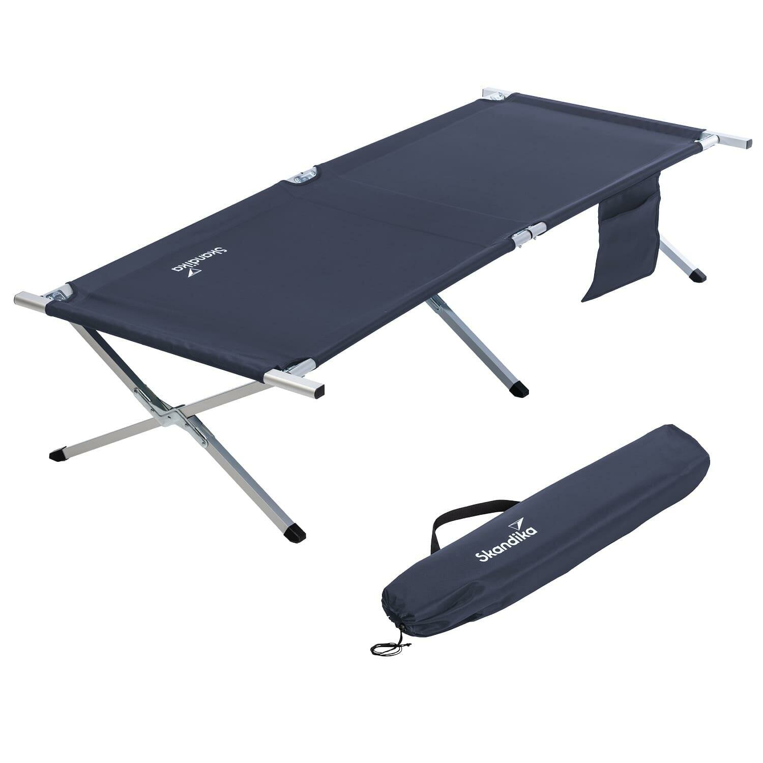 Decathlon Кровать раскладная туристическая Vuoma, 1-местная, 210x75x42 см, до 200 кг, с чехлом, темно-синяя