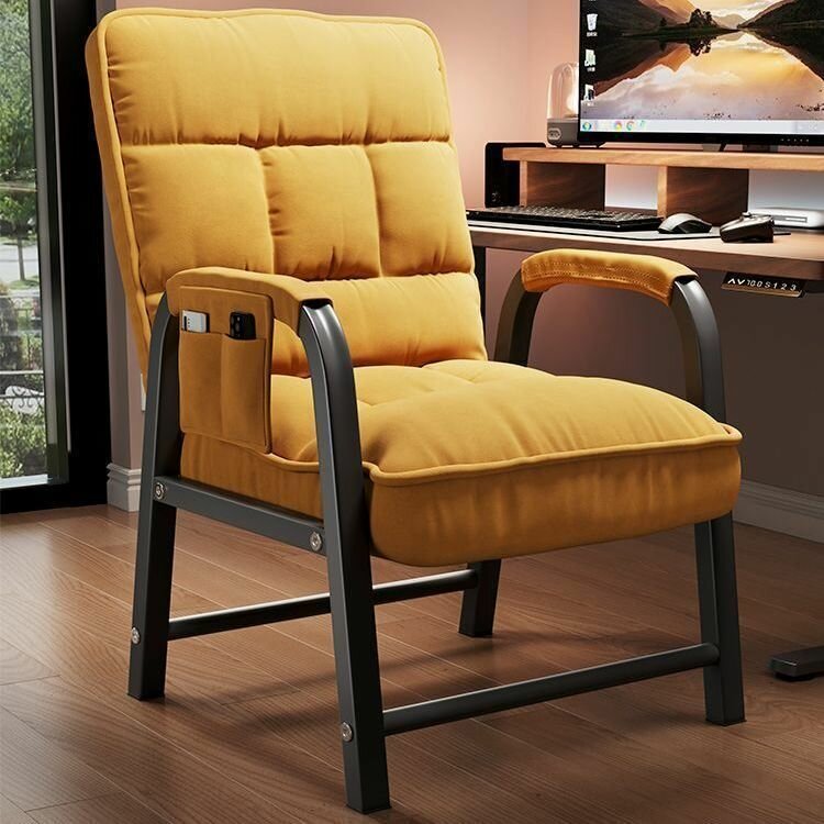 Кресло, обивка хлопок, каркас металлический, наполнитель спонж, с подлокотниками