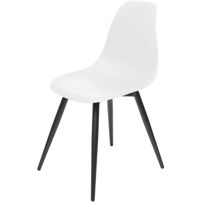 Стул Комус EAMES PLAST HN BLACK (BOX-4) (KM) RU K01 белый/черный