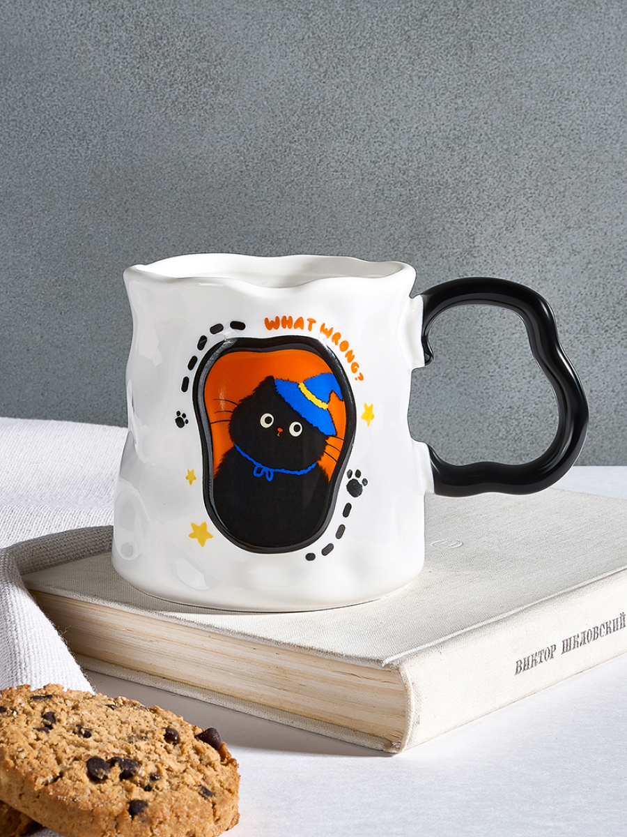 Кружка DB HOMME "Pinterest", керамика, черно-белая, ручная работа