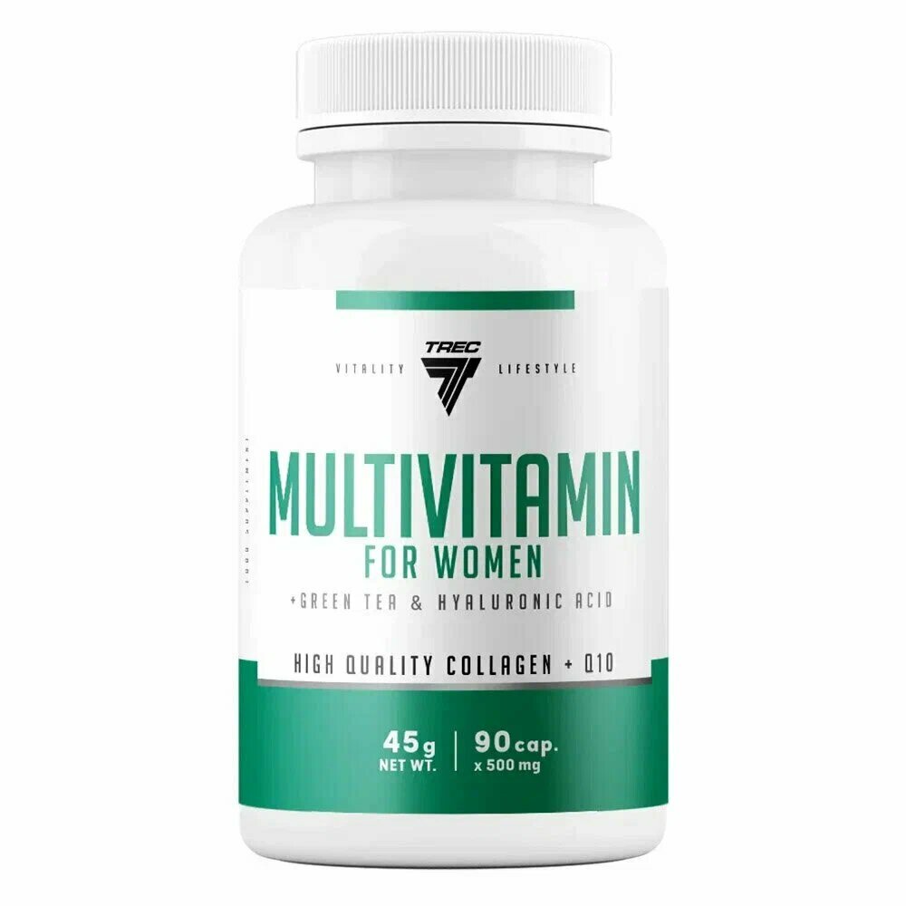 Мультивитамины Trec Nutrition MULTIVITAMIN FOR WOMEN 90 капсул, комплекс для женщин, для энергии и красоты