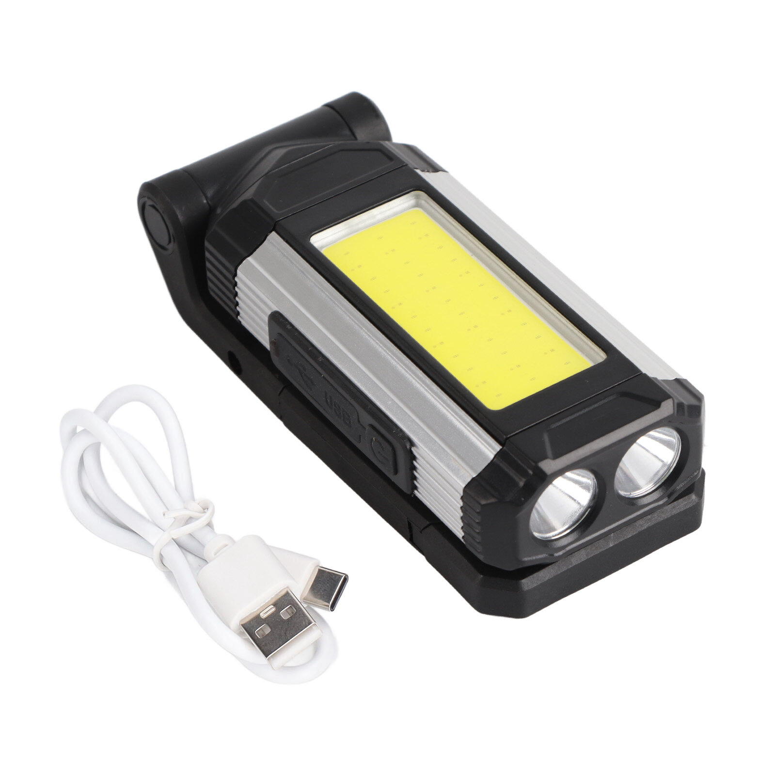 COB Work Light Magnetic USB Rechargeable LED Flashlight Camping Dimming Torch