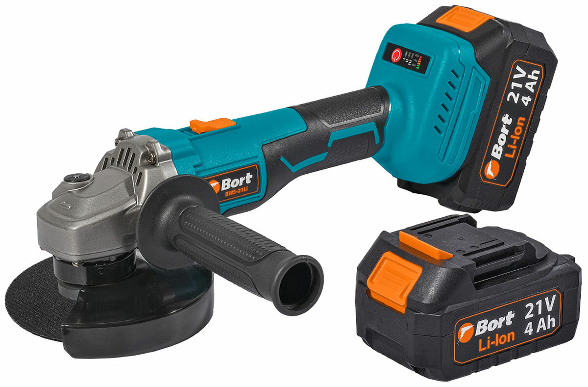 Машина шлифовальная угловая Bort аккумуляторная (BWS-21Li)